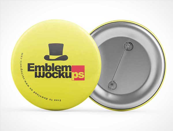 Free Pin Mockups | 21+ Free PSD Mockups Download